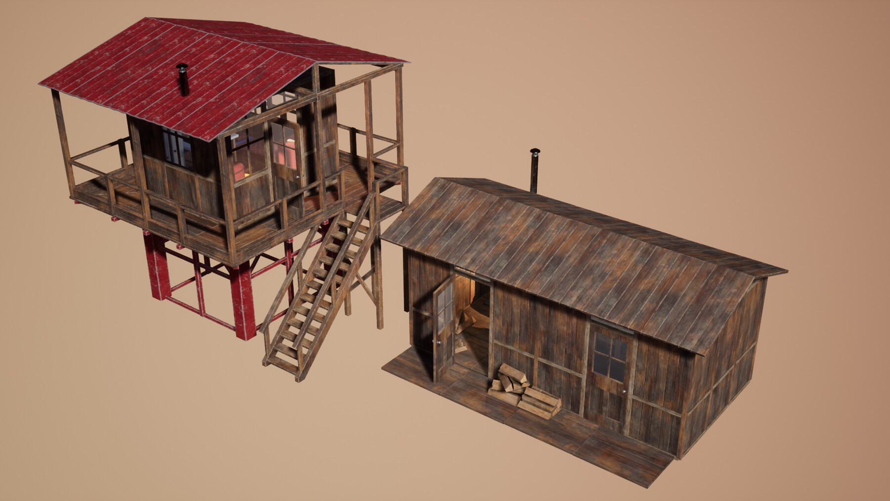 ArtStation - Modular Watchtower and house | Game Assets