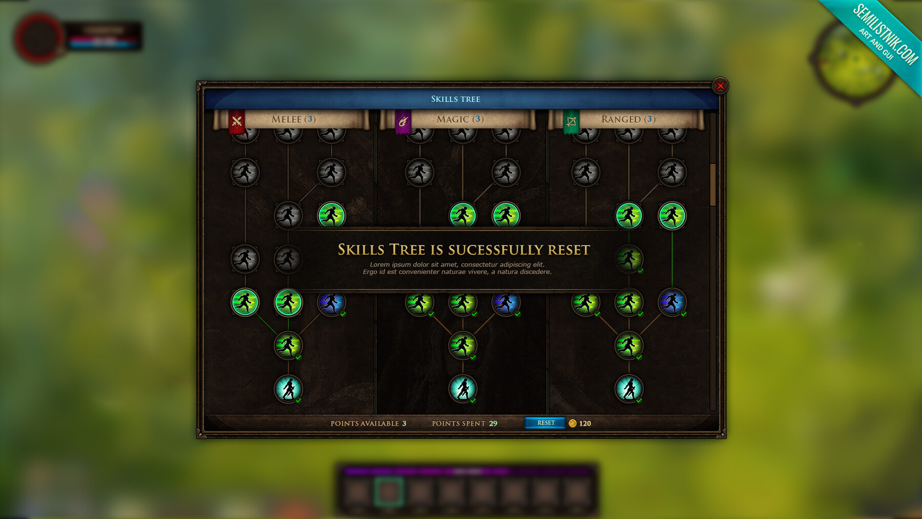ArtStation - MMORPG UI: Skills Tree | Game Assets