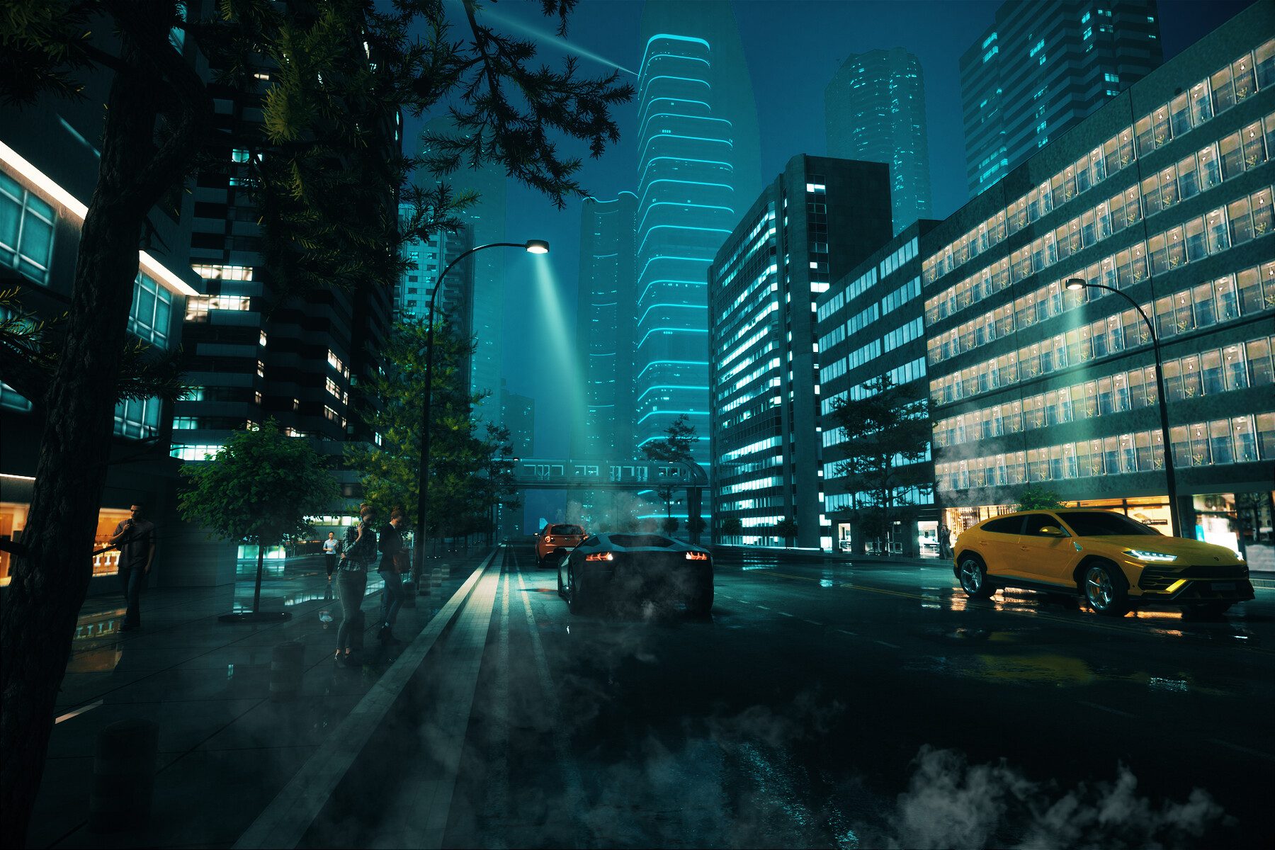 ArtStation - C4D OC Fine Street View City Shopping Center Shopping ...