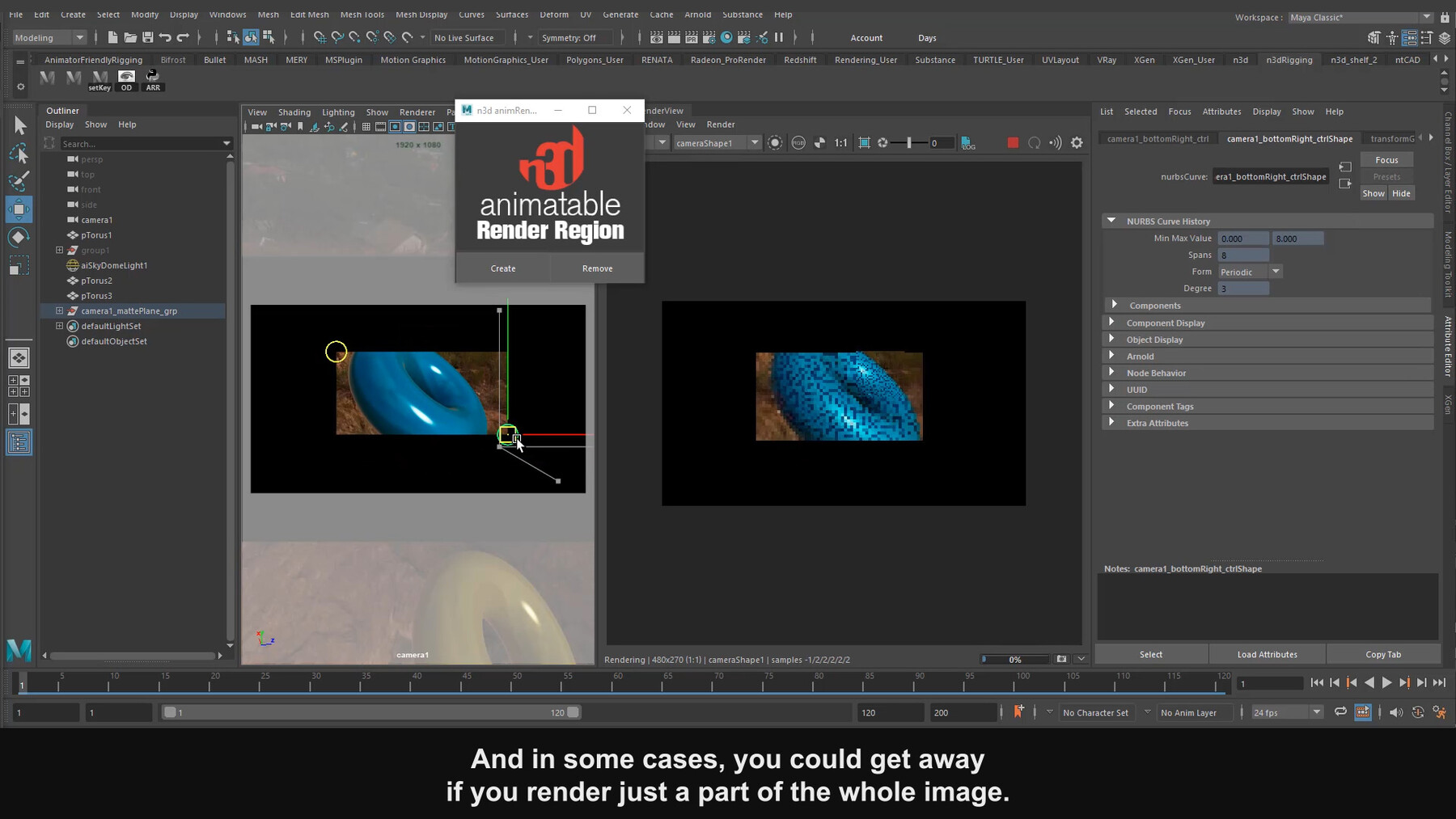 ArtStation - n3d - Animatable Render Region for Maya | Resources