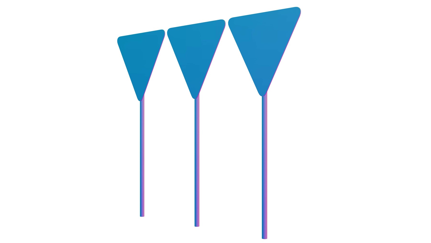 ArtStation - Yield Road Signs Rusted Old and Clean versions Low-poly 3D ...