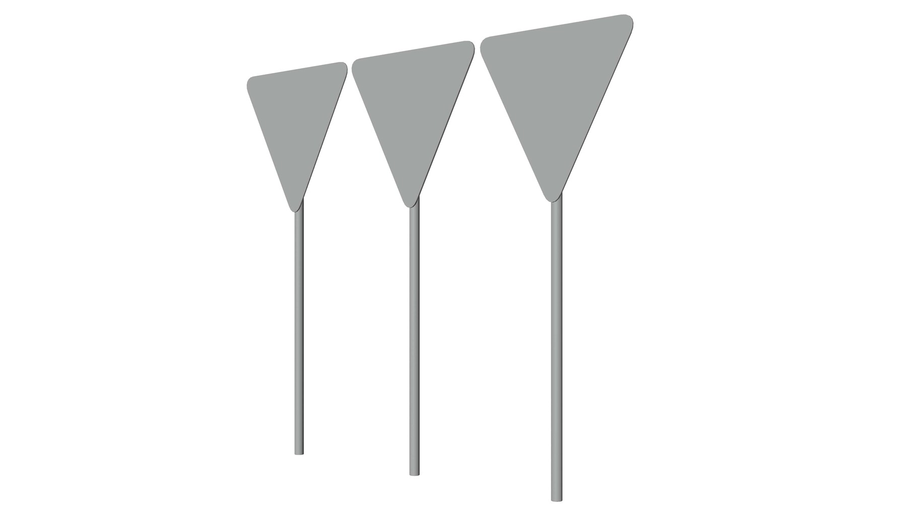 ArtStation - Yield Road Signs Rusted Old and Clean versions Low-poly 3D ...