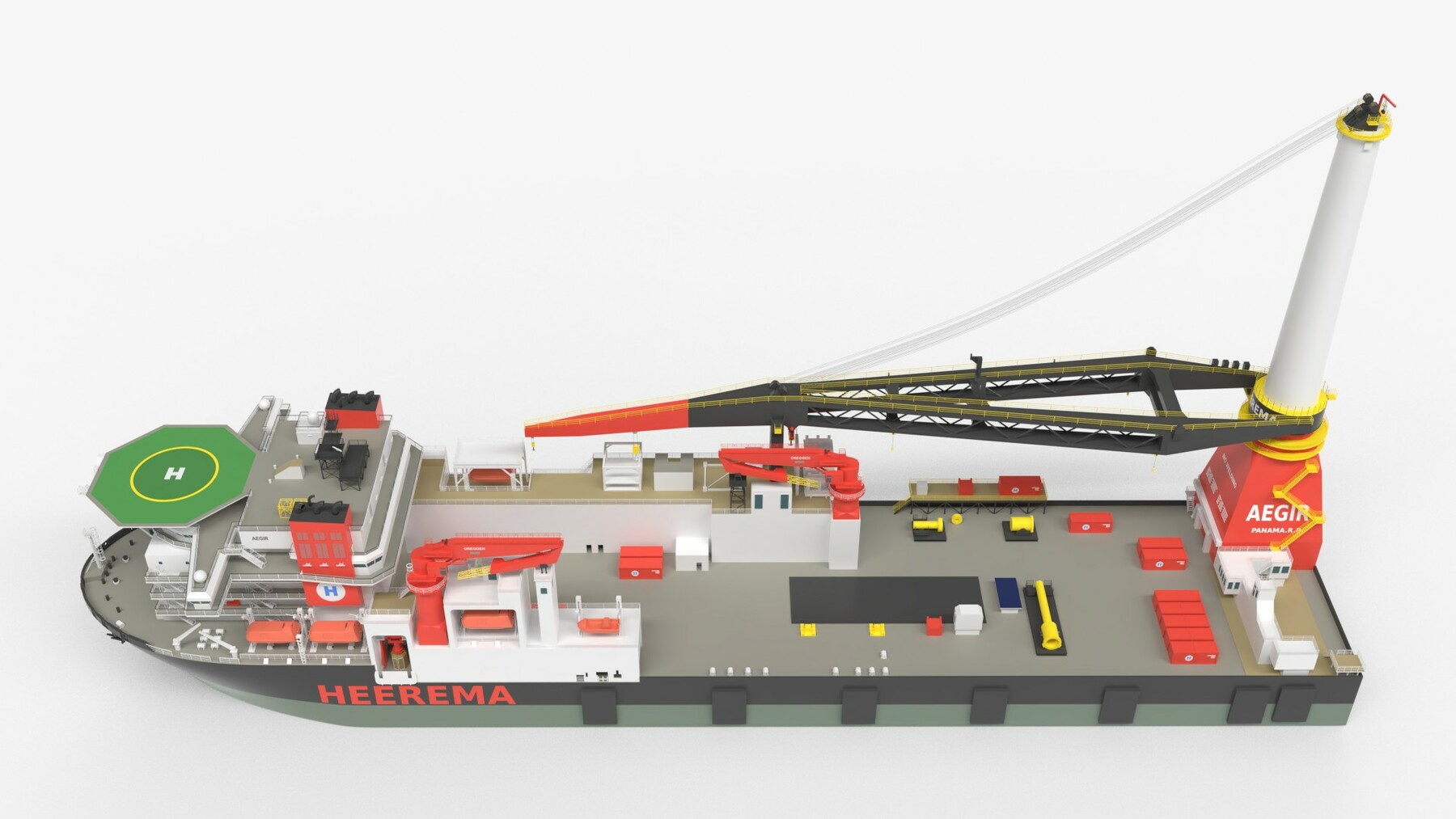 ArtStation - Heerema Aegir Ship Crane Vessel 3d Model 3D model | Resources