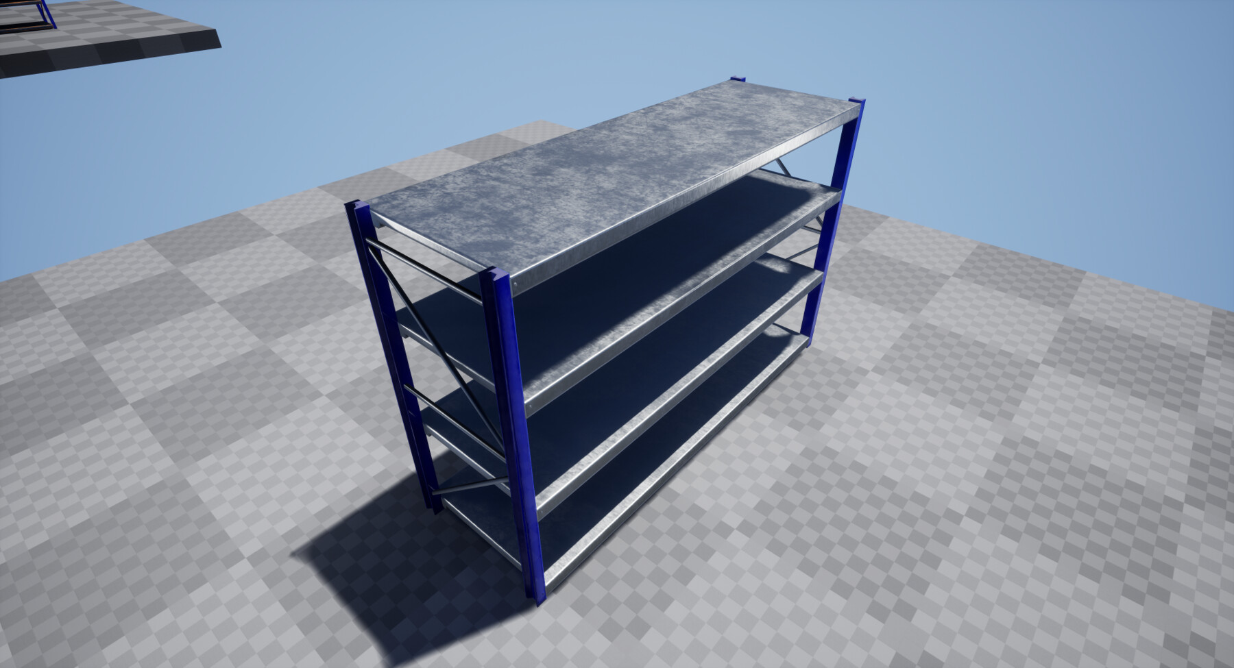 ArtStation - Metal Rack Blue 1 | Game Assets