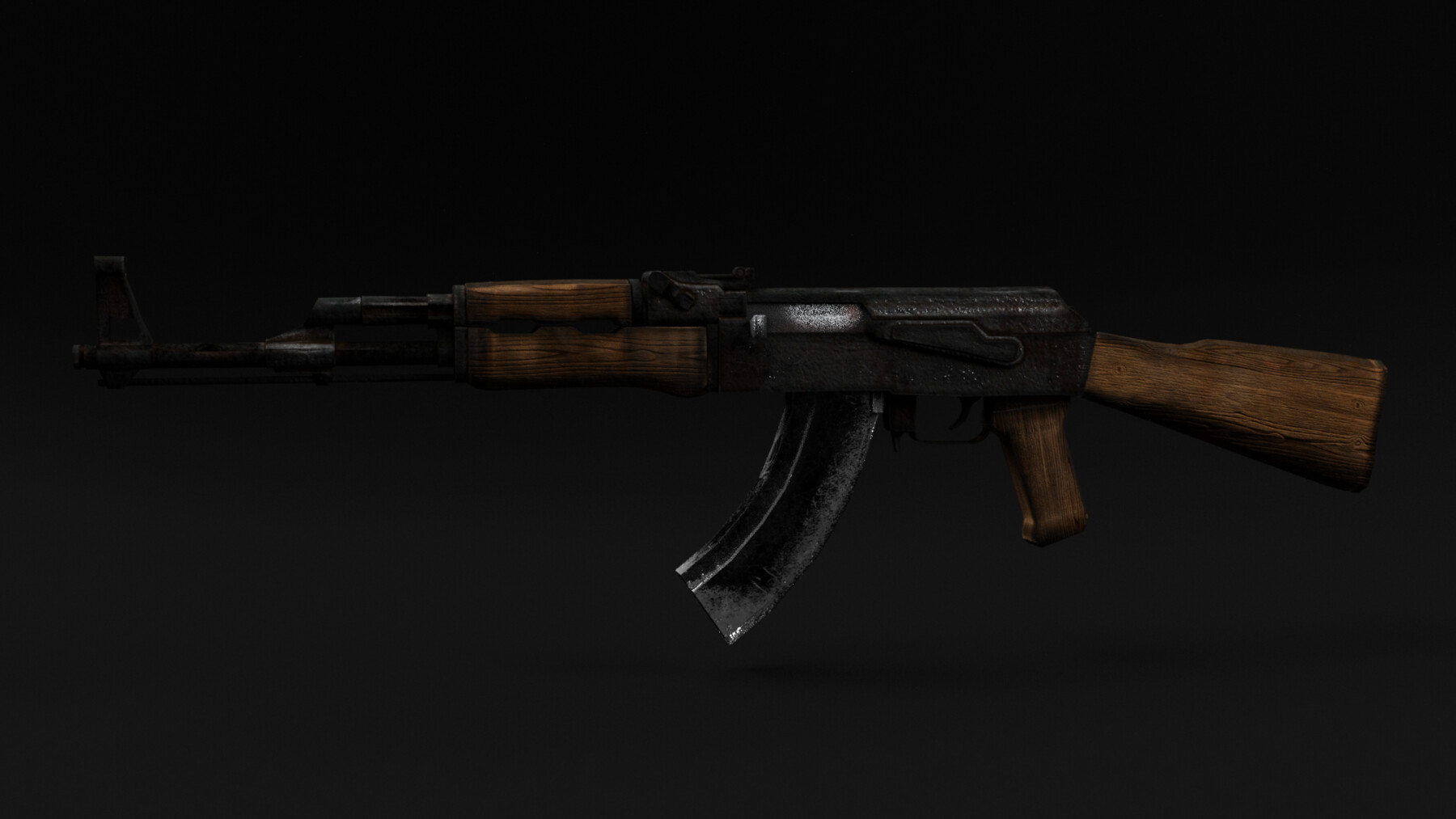 ArtStation - AK47 RUSTY [Game Ready] [OBJ + BLEND + TEXTURES] | Game Assets