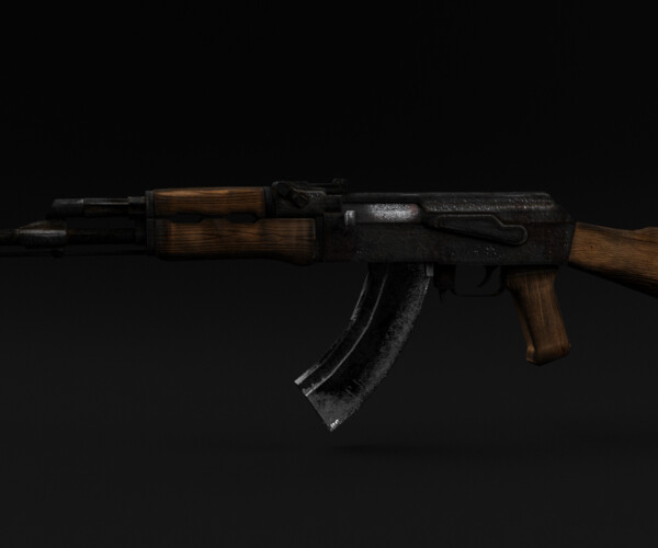 ArtStation - AK47 RUSTY [Game Ready] [OBJ + BLEND + TEXTURES] | Game Assets