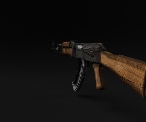 ArtStation - AK47 RUSTY [Game Ready] [OBJ + BLEND + TEXTURES] | Game Assets