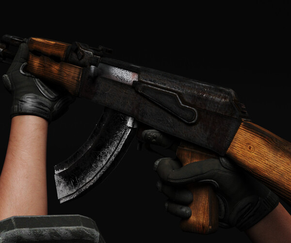 ArtStation - AK47 RUSTY [Game Ready] [OBJ + BLEND + TEXTURES] | Game Assets