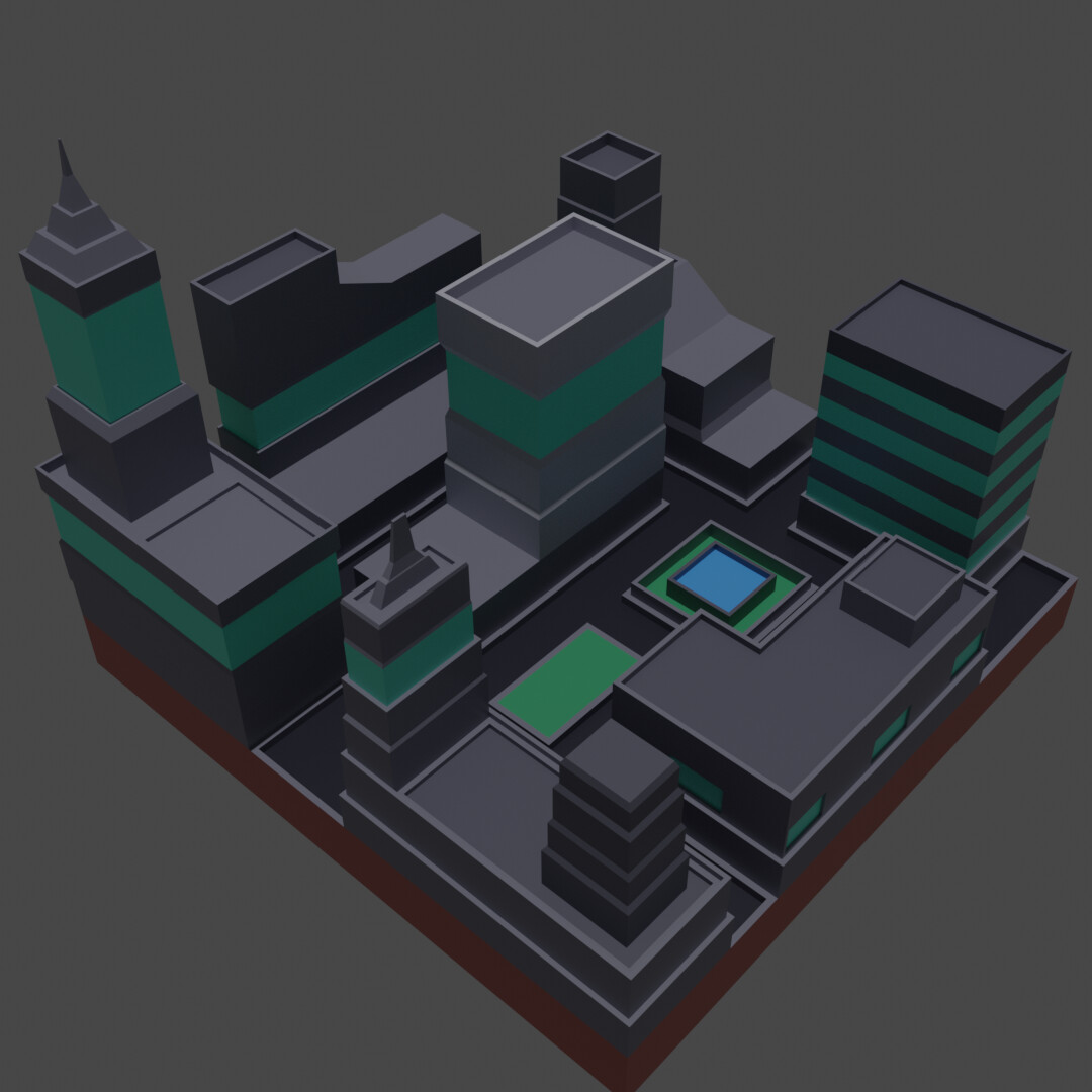ArtStation - Low Poly City Block Game Assets | Game Assets