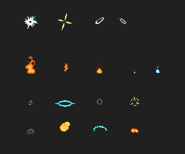 ArtStation - +90 Different Pixel Effects Package | Game Assets