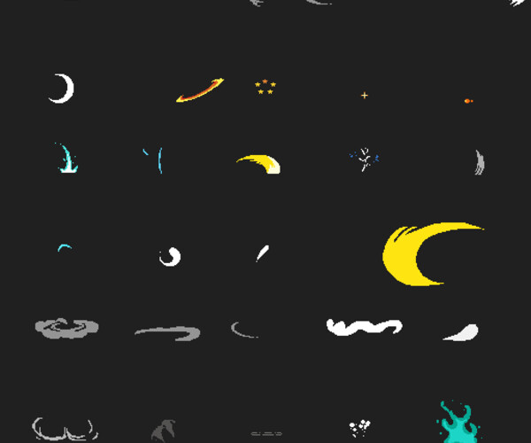 ArtStation - +90 Different Pixel Effects Package | Game Assets