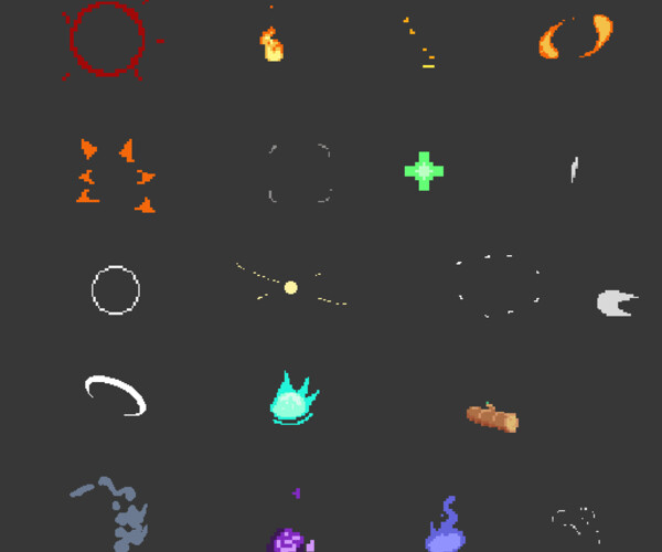 ArtStation - +90 Different Pixel Effects Package | Game Assets
