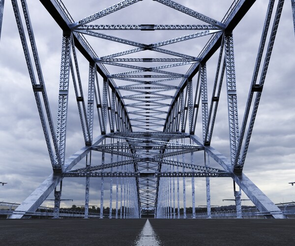 ArtStation - Steel Through Arch Bridge | Resources