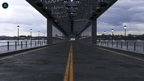 ArtStation - Low Poly Suspension Type Balanced Cantilever Bridge ...