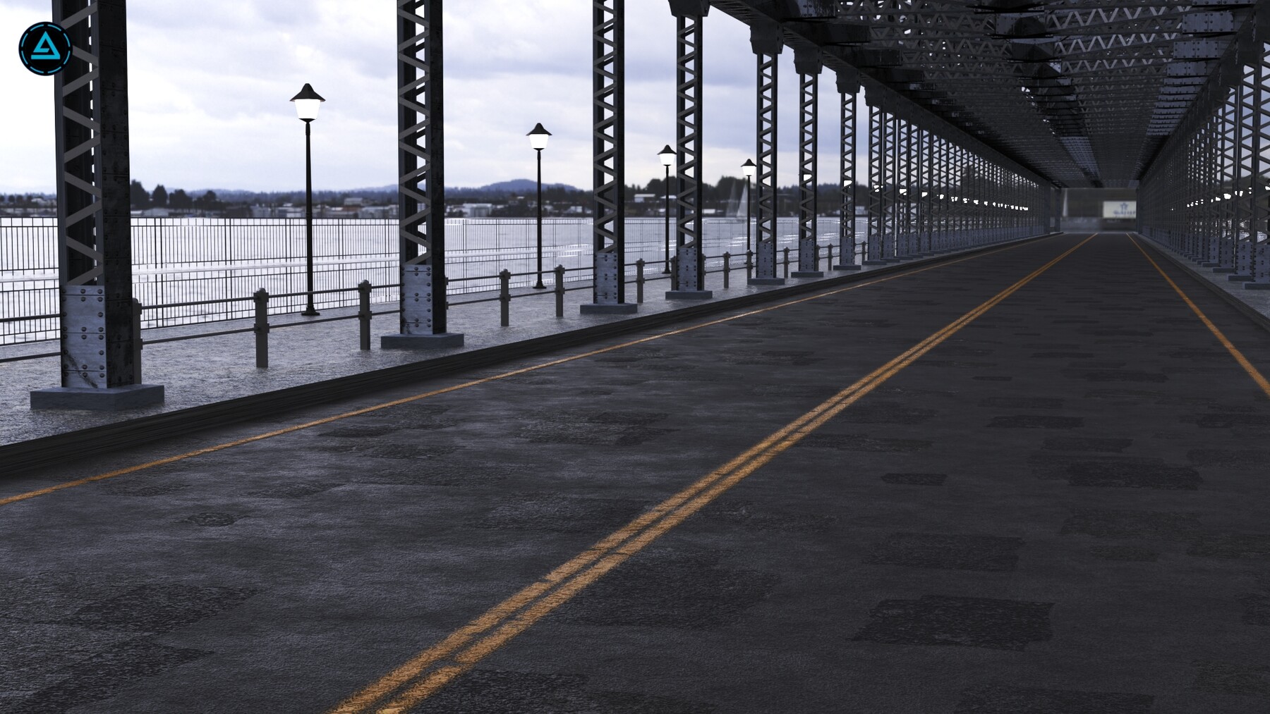 ArtStation - Low Poly Suspension Type Balanced Cantilever Bridge ...