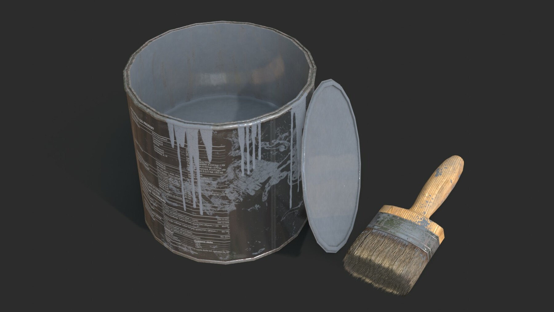 ArtStation - Paint Bucket and Paint Brush | Game Assets