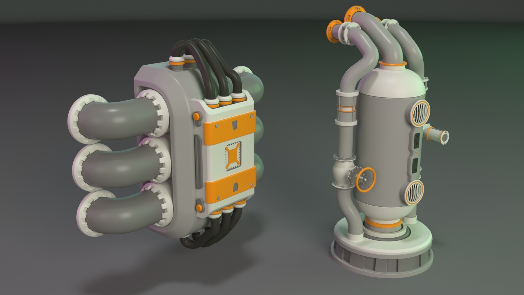 ArtStation - Wall Tube Mechanism Props 1 - 20 pieces | Resources