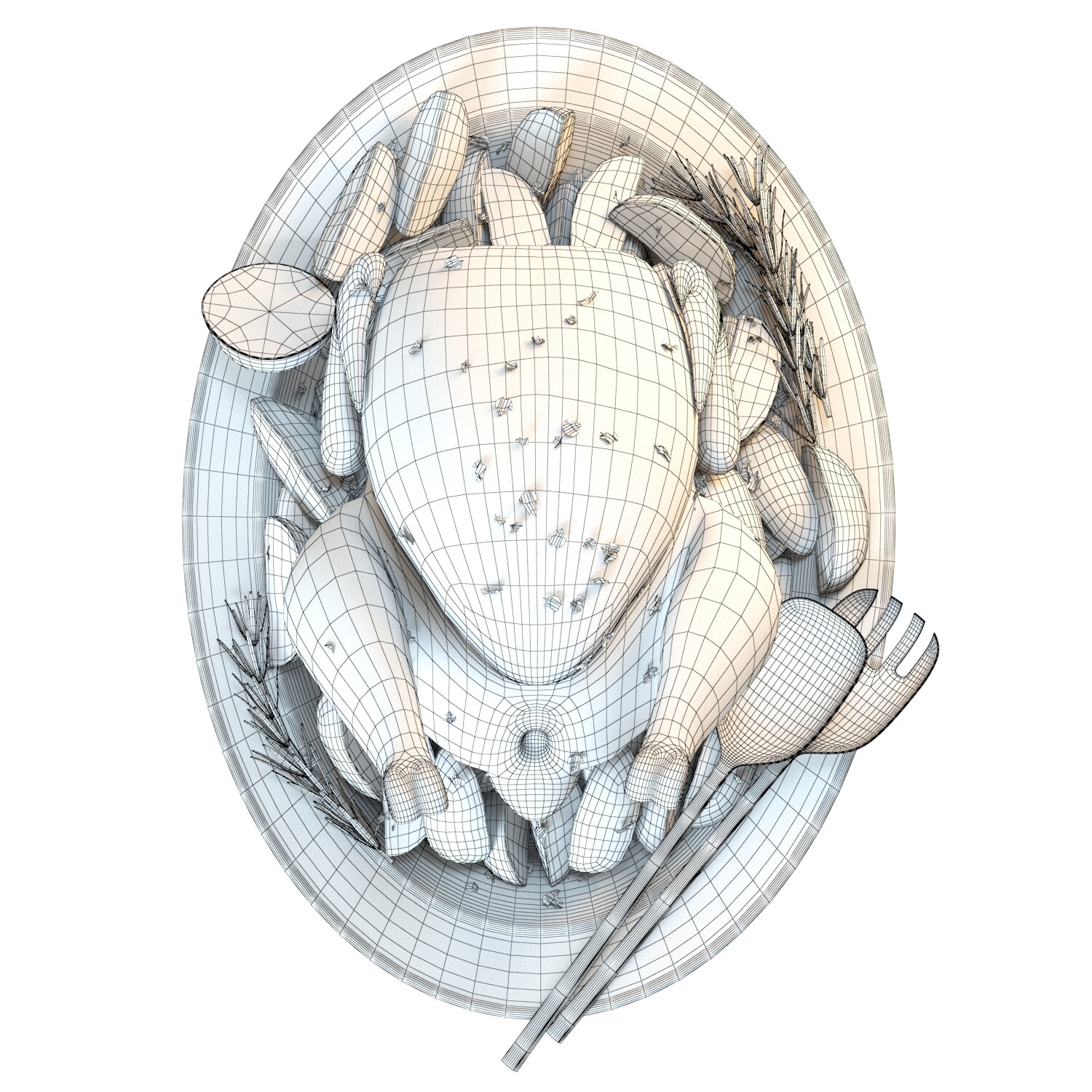 ArtStation - 3D Model / Food Set 01 / Roasted Chicken with Potatoes and ...