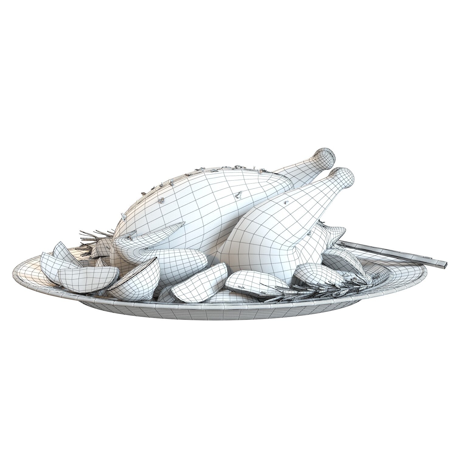 ArtStation - 3D Model / Food Set 01 / Roasted Chicken with Potatoes and ...