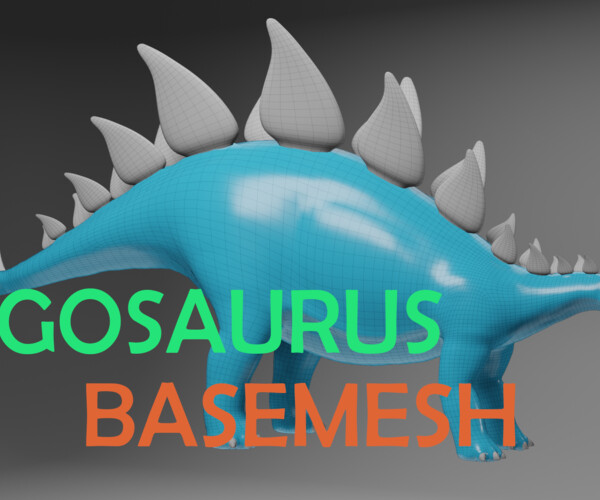ArtStation - stegosaurus base mesh obj | Resources
