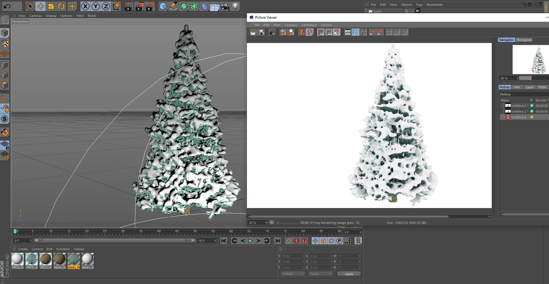 ArtStation - Tree Abies No 2 with Snow | Resources