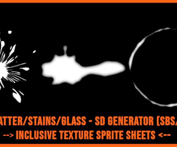 ArtStation - Various Splatter Generators/Textures | Game Assets