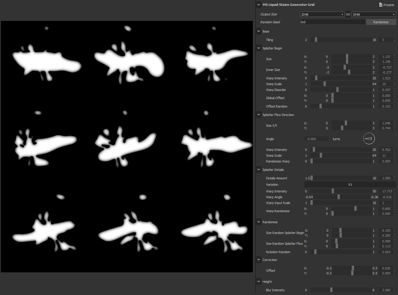ArtStation - Various Splatter Generators/Textures | Game Assets
