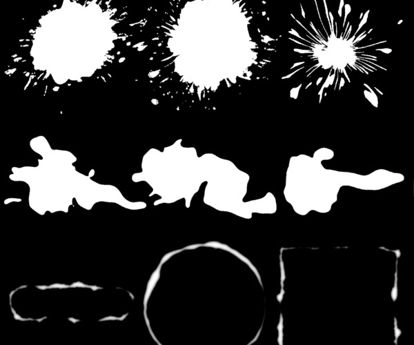 ArtStation - Various Splatter Generators/Textures | Game Assets