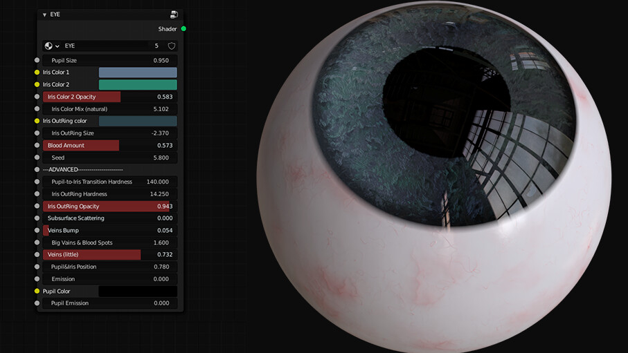 ArtStation - Procedural eye material (for Blender Cycles) | Resources
