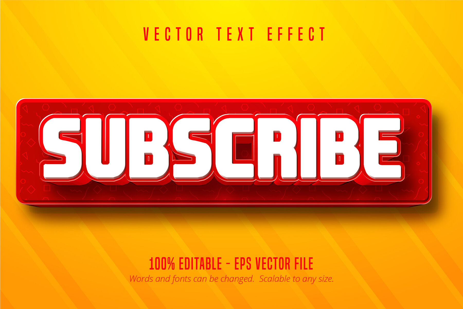 ArtStation - Subscribe text, social media button style editable text ...