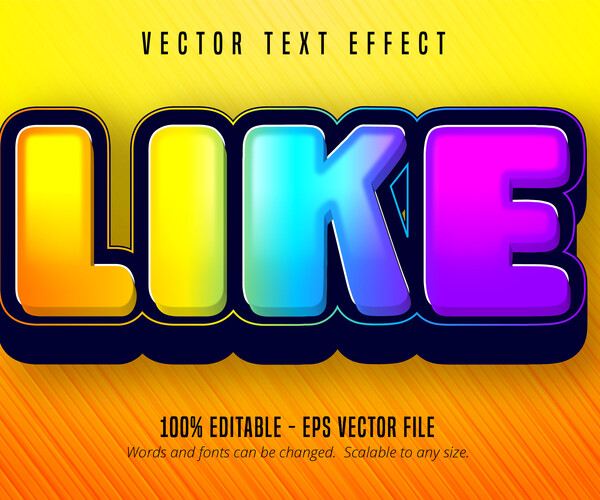 ArtStation - Like text, cartoon style editable text effect | Artworks