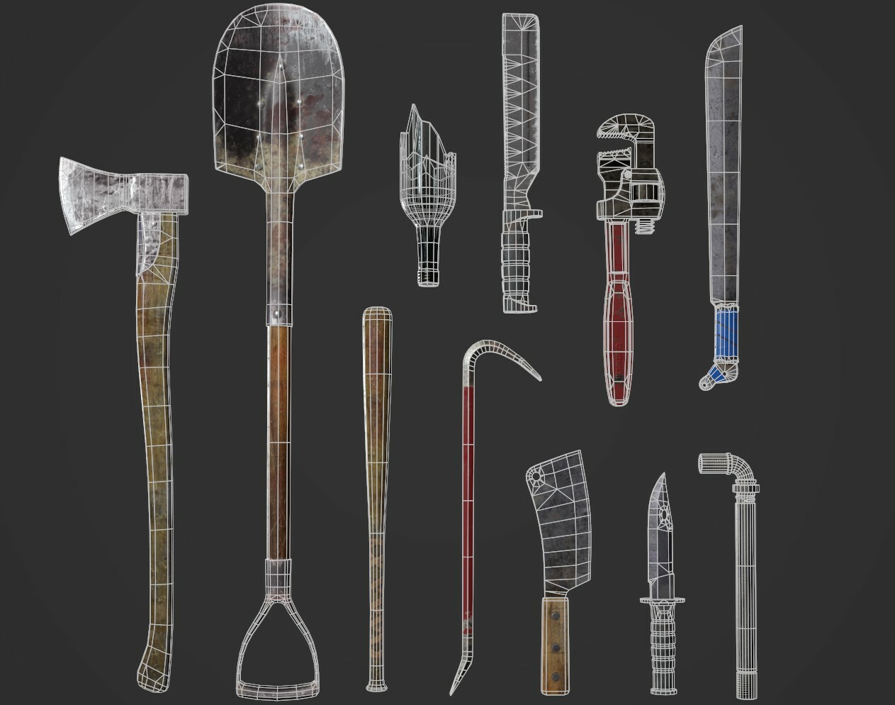 ArtStation - 11 High Quality Survival Weapons : great for Games and ...