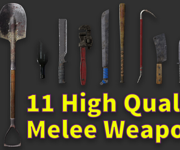 ArtStation - 11 High Quality Survival Weapons : great for Games and ...