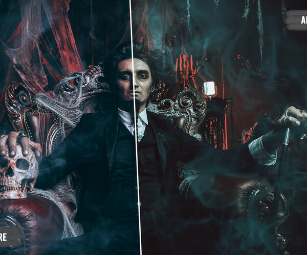 ArtStation - 50 Gothic Halloween LUTs and Presets Pack | Artworks