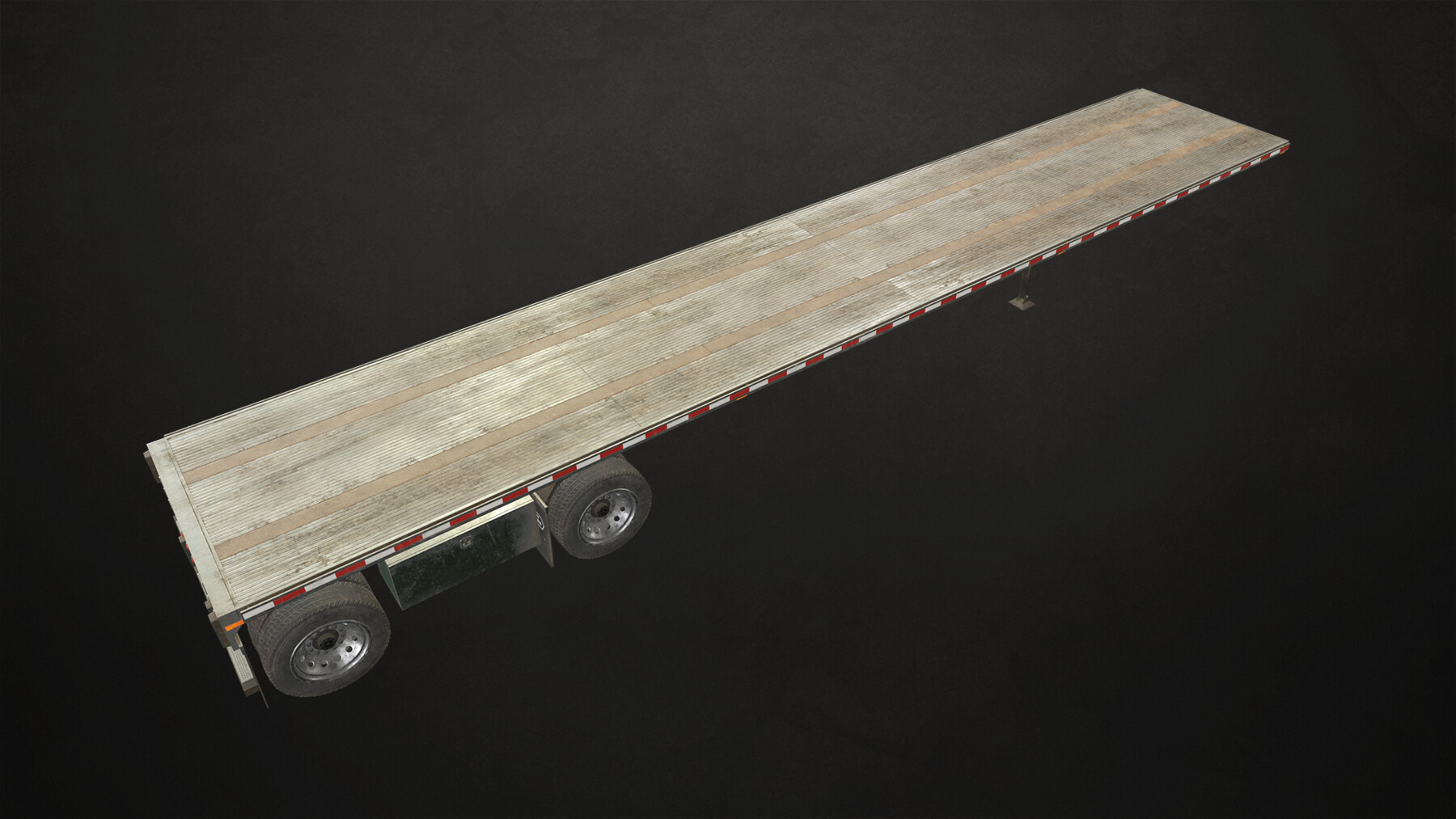 ArtStation - Semi Truck Flatbed Trailer - Low Poly | Game Assets