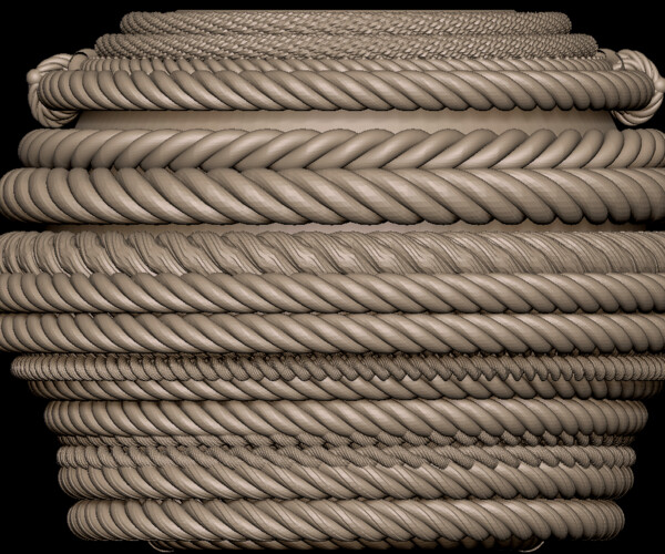 ArtStation - 27 IMM Rope Brush for Zbrush | Brushes