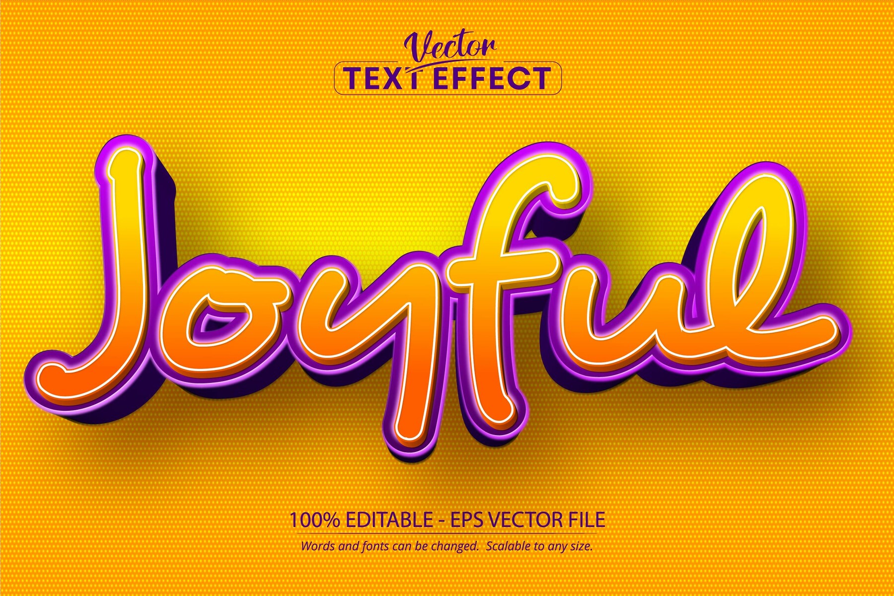 ArtStation - Joyful text, cartoon style editable text effect | Artworks