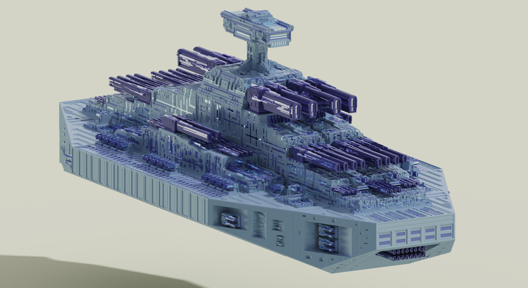 ArtStation - 3d voxel iso space ship | Game Assets