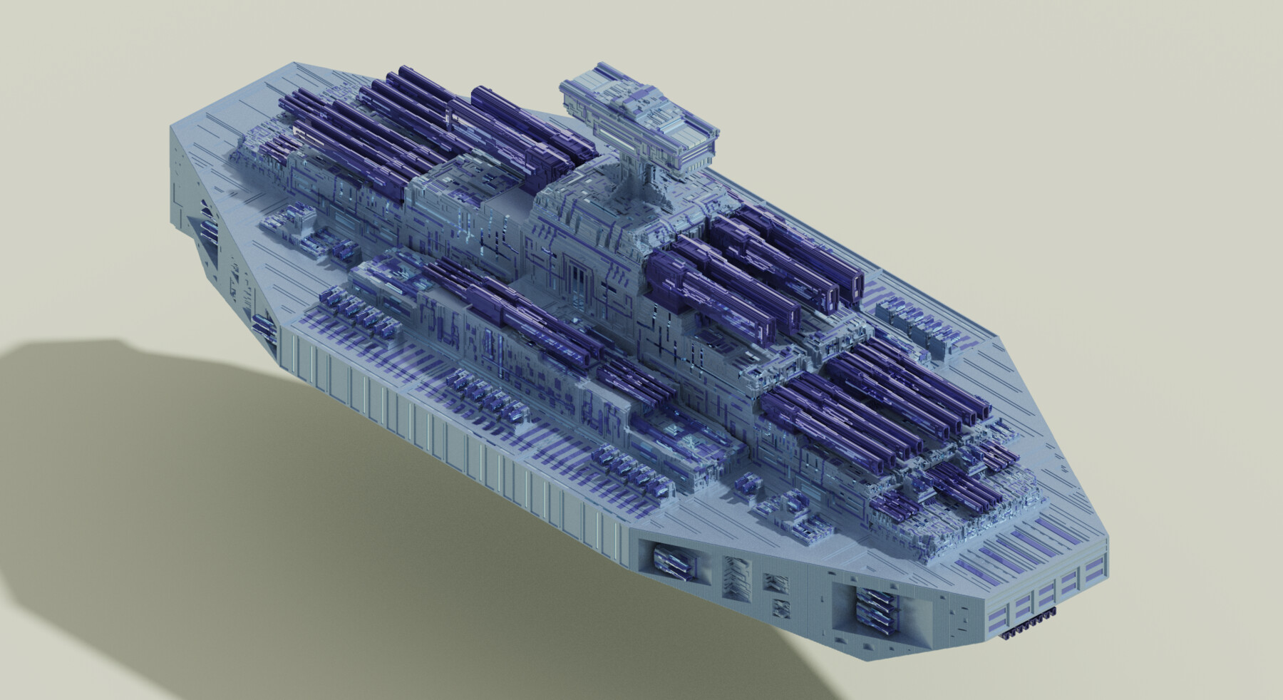 ArtStation - 3d voxel iso space ship | Game Assets