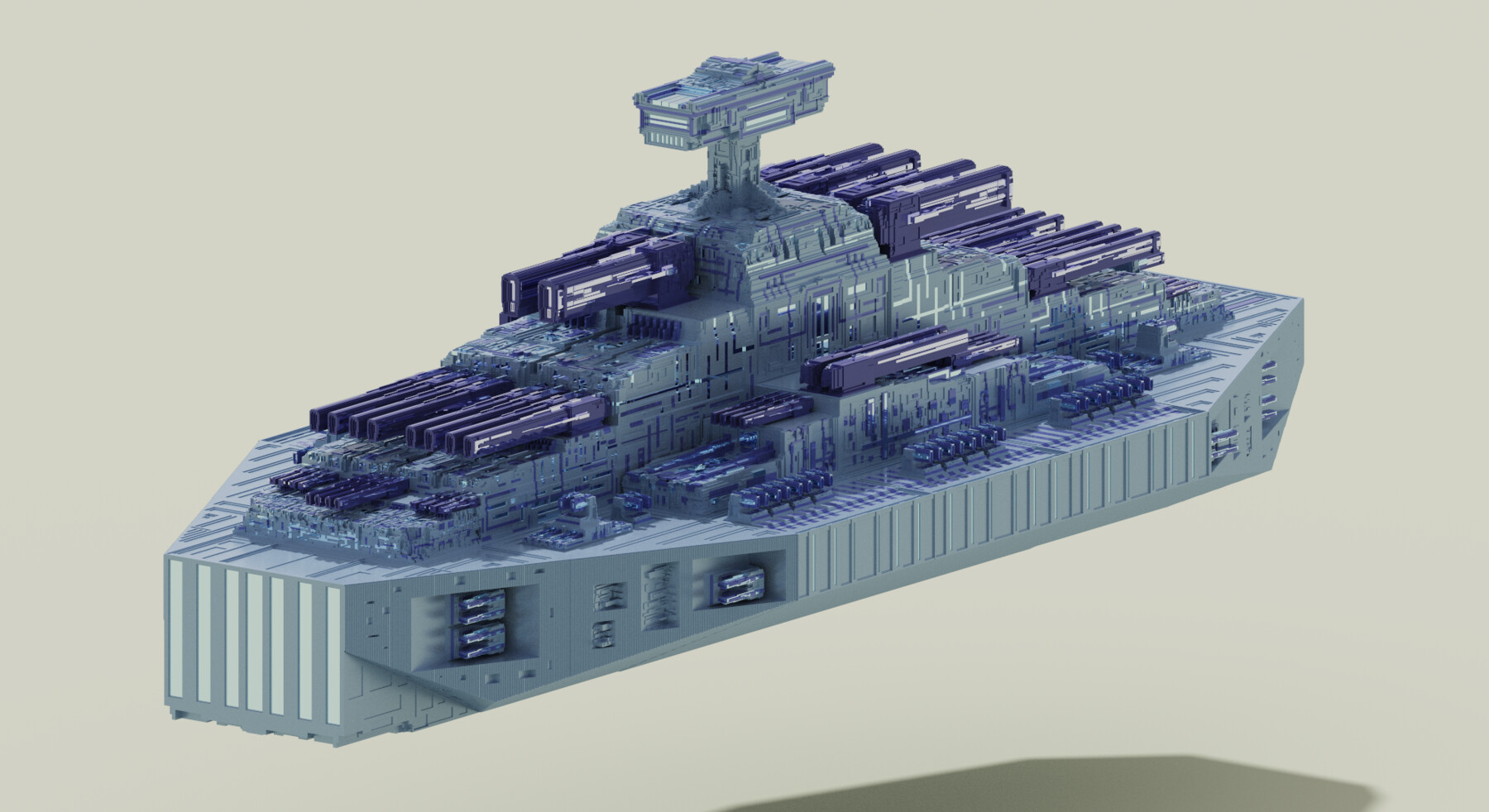 ArtStation - 3d voxel iso space ship | Game Assets