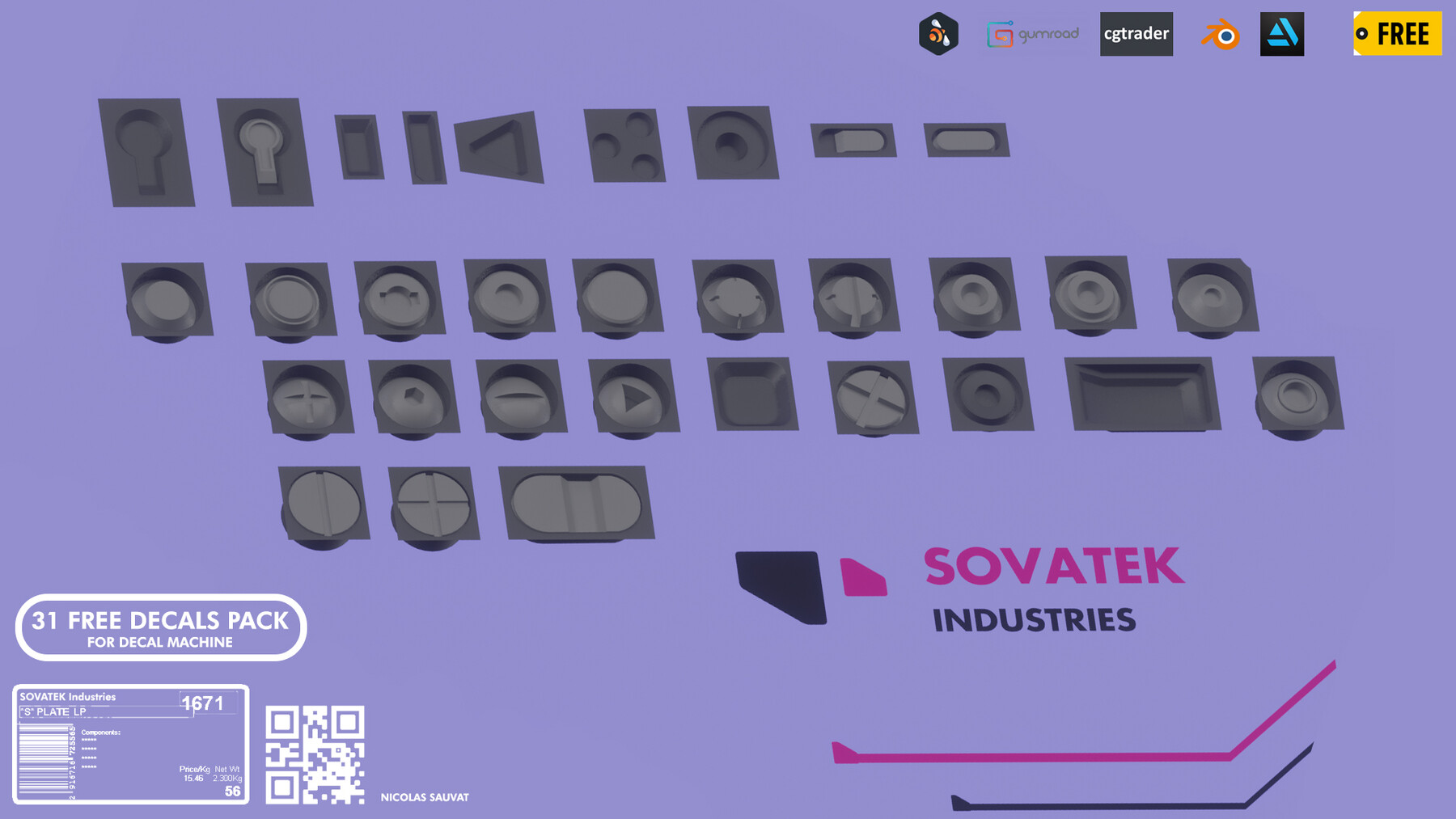 ArtStation - 31 Free Decals Pack . | Resources