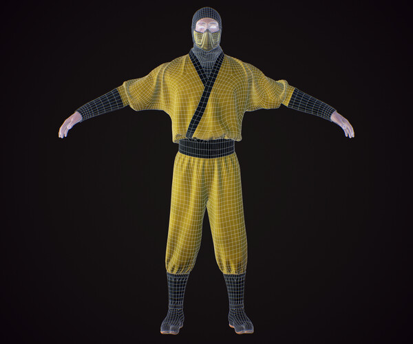 ArtStation - Ninja 02 Low-poly | Game Assets