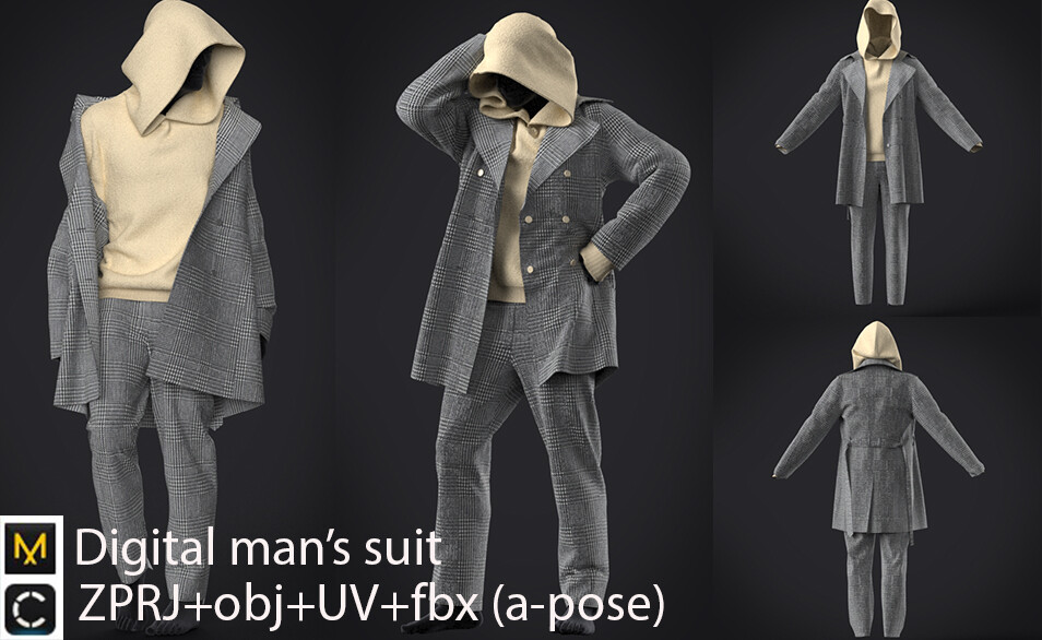 ArtStation - Digital man's suit / marvelous designer | Resources