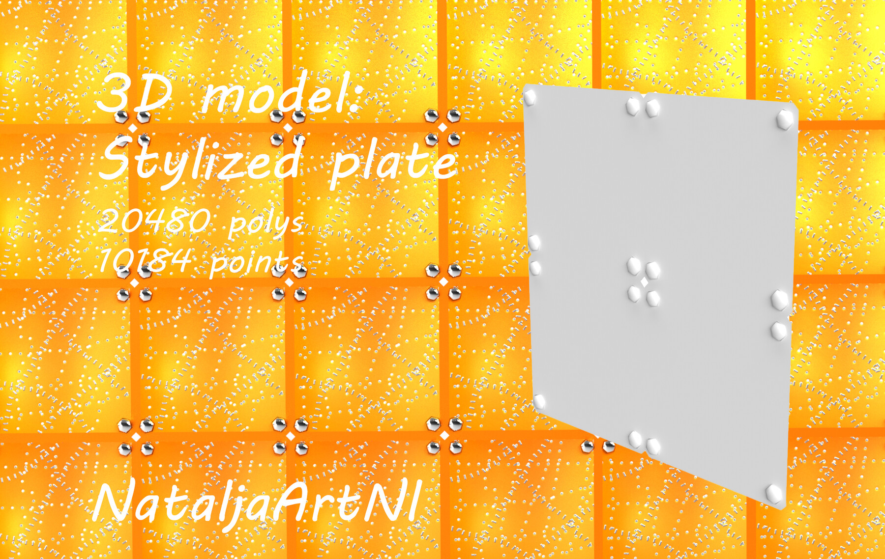 ArtStation - Metal plate. Stylized 3D model | Resources