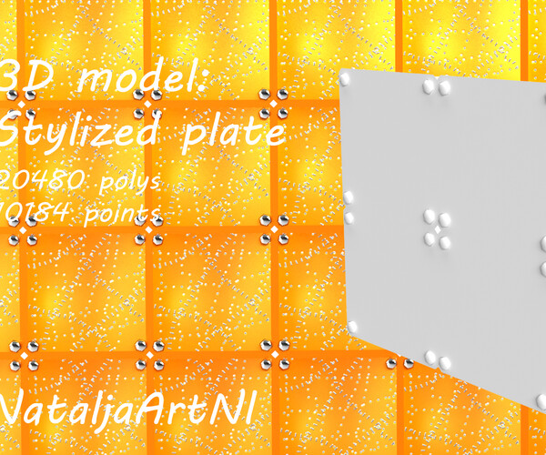 ArtStation - Metal plate. Stylized 3D model | Resources