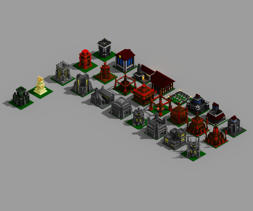 ArtStation - MagicaVoxel fantasy builds for RTS | Game Assets
