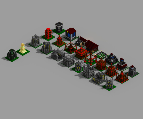 ArtStation - MagicaVoxel fantasy builds for RTS | Game Assets