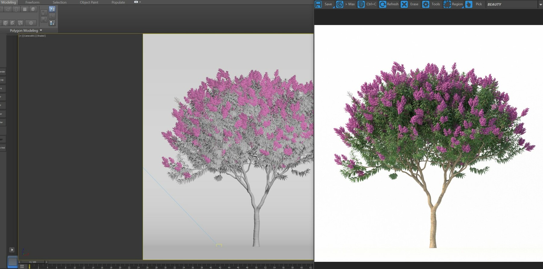 ArtStation - Tree Crape myrtle No 1 with flowers | Resources