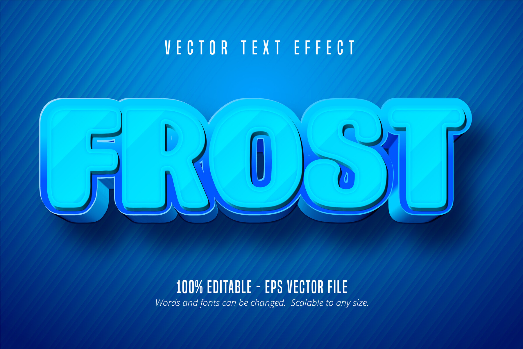 ArtStation - Frost text, cartoon style editable text effect | Artworks