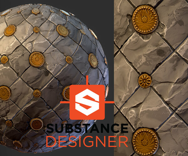 ArtStation - Stylized Ornamental Floor Tiles - Substance Designer ...